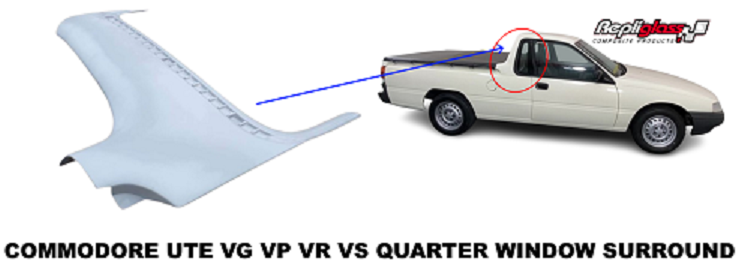 QUARTER WINDOW SURROUNDS compatible for COMMODORE VG VP VR VS UTE PAIR ...