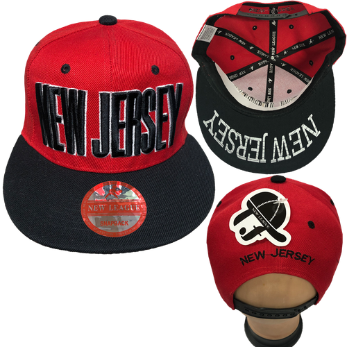 NEW JERSEY 3D Embroidered Hip Hop Snapback Adjustable Baseball Cap Hats ...