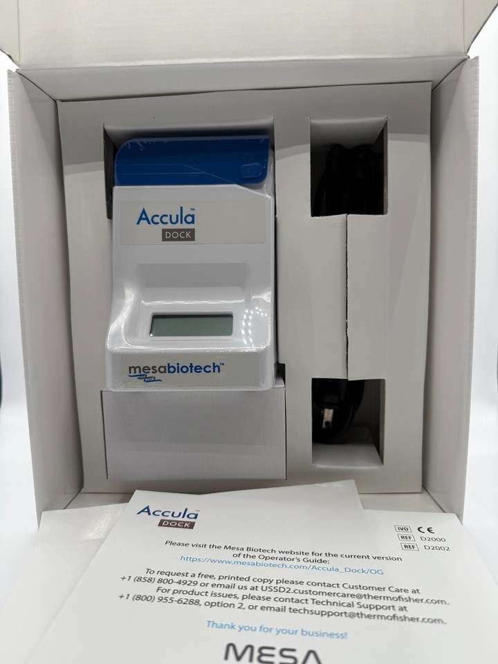 NEW Accula Dock For SARSCOV2 Rapid 30Minute PCR Mesa Biotech D2002-EXP ...