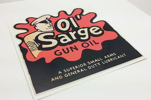 Ol' Sarge Gun Oil Vintage Style DECAL, Vinyl STICKER | eBay
