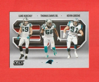 2021 Panini Score 3D # 3D15 Kuechly / Davis Sr. / Kevin Greene CAROLINA ...