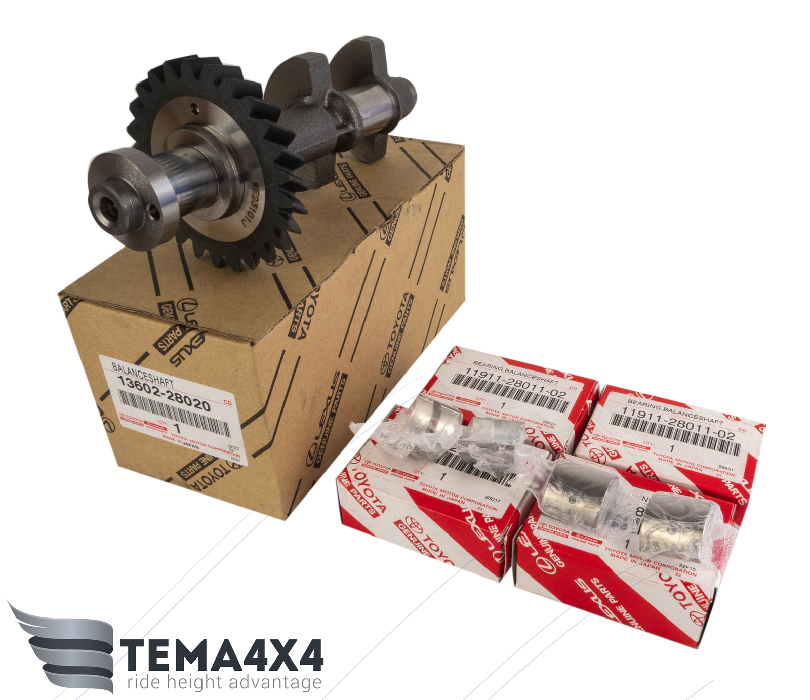 Genuine OEM Balance Shaft NO.2 with bearing kit for Toyota 13602-28020 ...