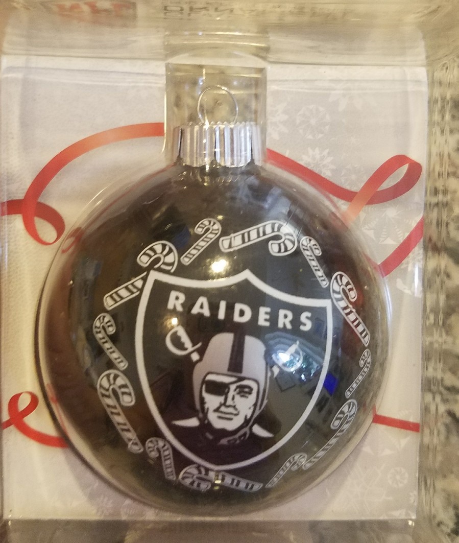 Team NFL Christmas Tree Oakland RAIDERS Ornament 2 5/8" Glass Ball ...