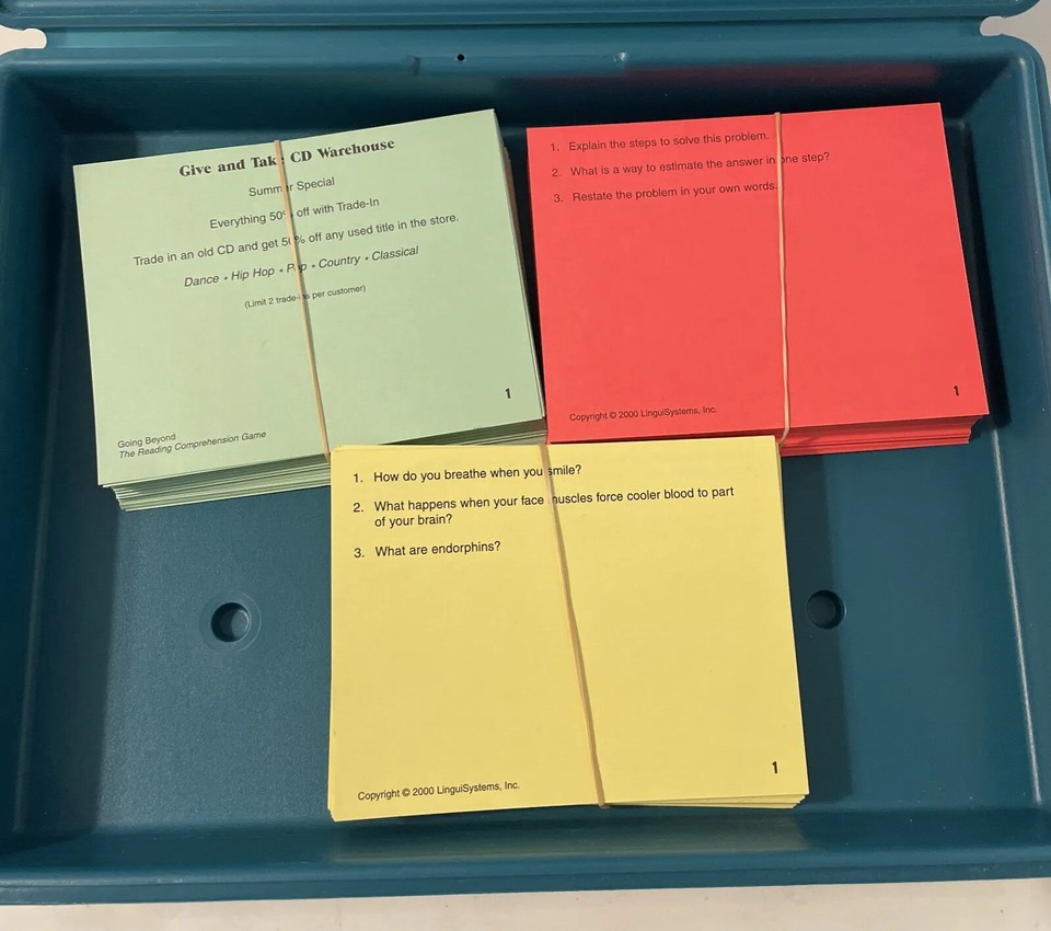 Vintage "The Reading Comprehension Game" by Linguisystems - 2000 Ed ...