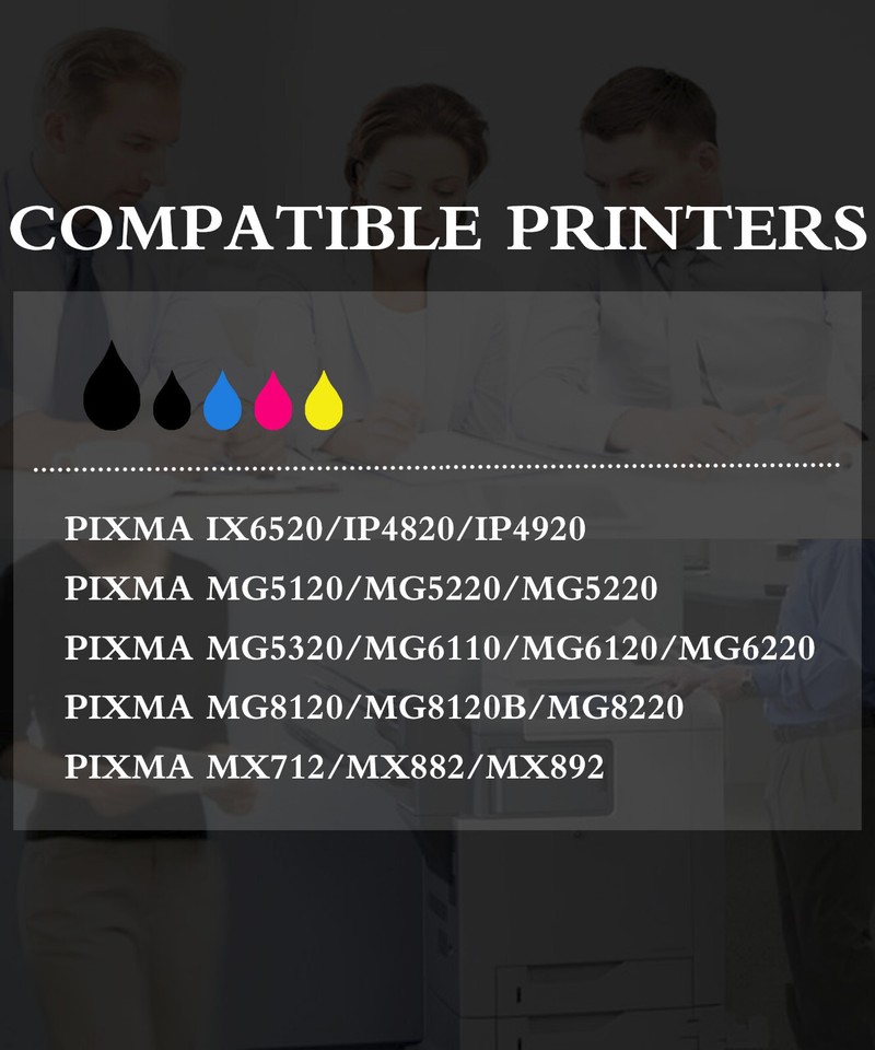 (3PK,Yellow) CLI226 CLI-226 Ink Cartridge for Pixma MG5200 IP4800 ...