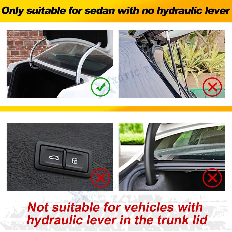 2pcs Car Trunk Lifter Adjustable Spring Automatic Boot Trunk Lid ...