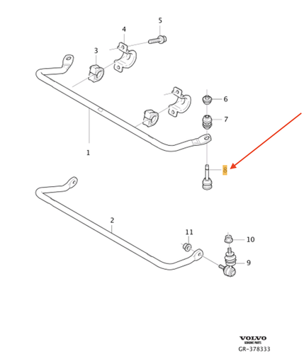 VOLVO C30 Goujon De Barre Anti-Roulis Arri re Sport 31406909 NOUVEAU ...