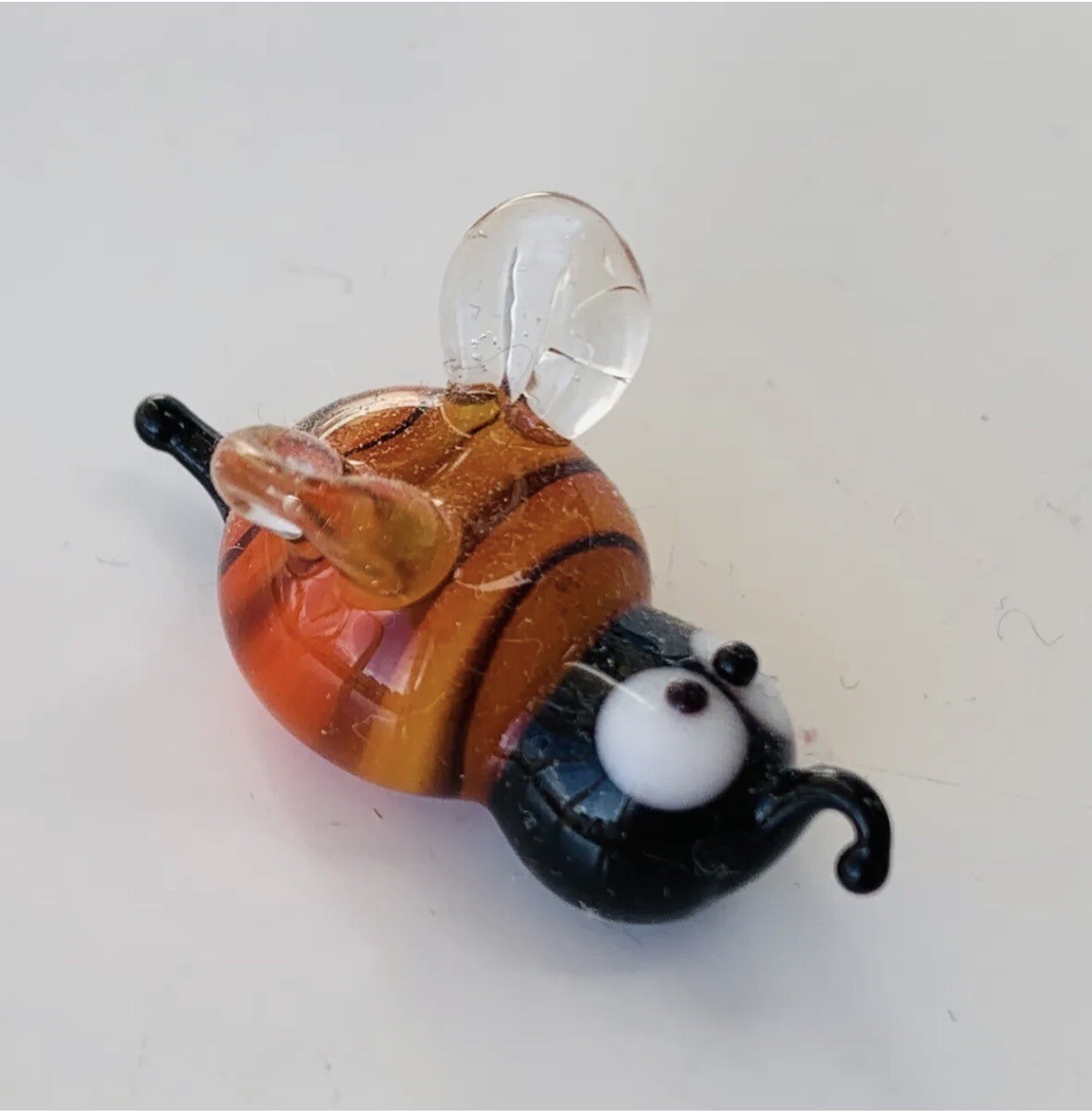 BEE~Collectible Hand Blown Art Glass Figurine~Handmade Tiny Animal ...