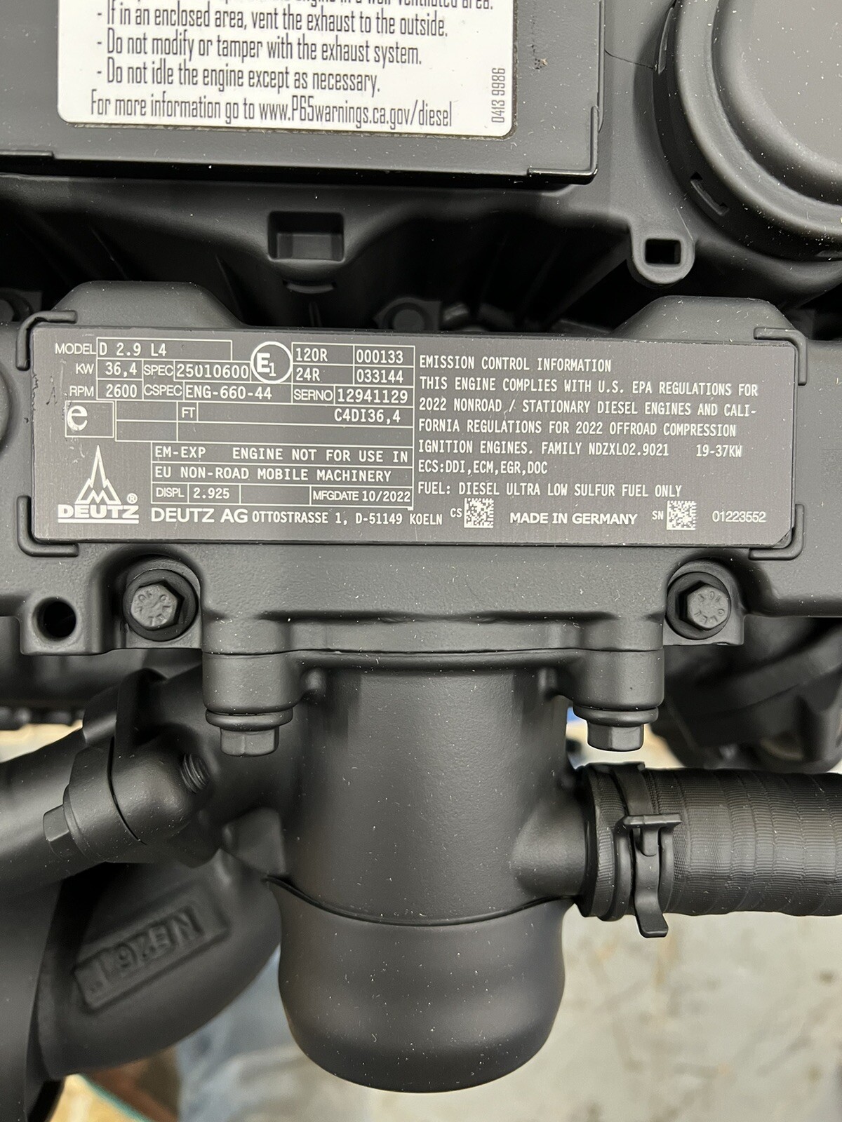 Deutz D 2.9 L4 Diesel Engine | eBay