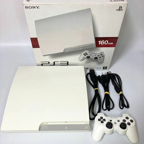 PS3 Classic White CECH 3000A 160GB Console Box Sony PlayStation 3 Slim ...