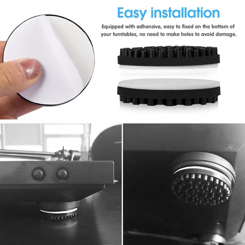 4PCS Rubber Isolation Feet Pads for Turntable Record Player-Anti ...