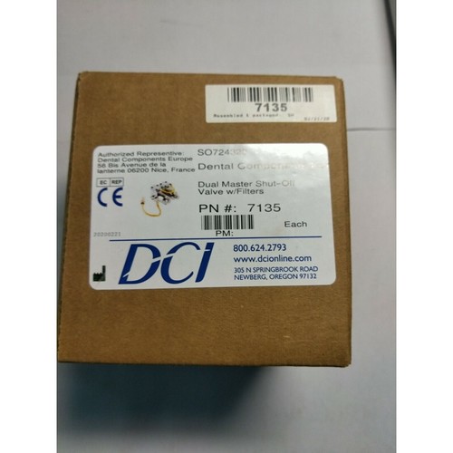 Dual Master Shut-Off Valve W/Filters - DCI - 7135 | eBay