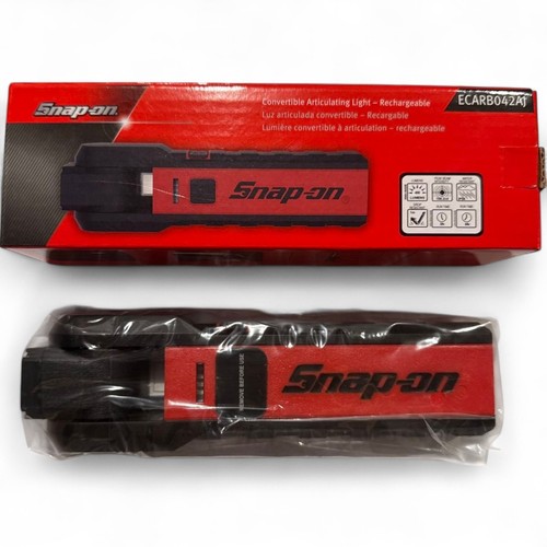 Snap-on ECARB042 AJ Red Cordless Rechargeable LED Work Light Flashlight ...