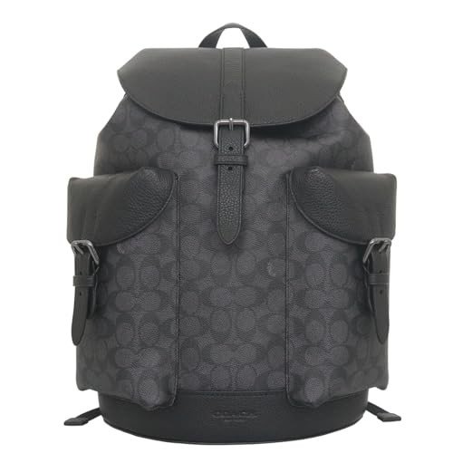 Coach Backpack FCW211 CW211 Charcoal and Black Warner Signature Coated ...