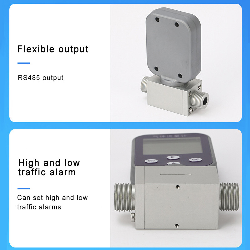 Micro Gas Flow Meter Digital Gas Mass Air Methane Argon Propane Flow ...