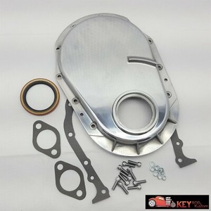POLISHED aluminum Big block Chevy timing chain cover kit 454 Mark V Gen ...