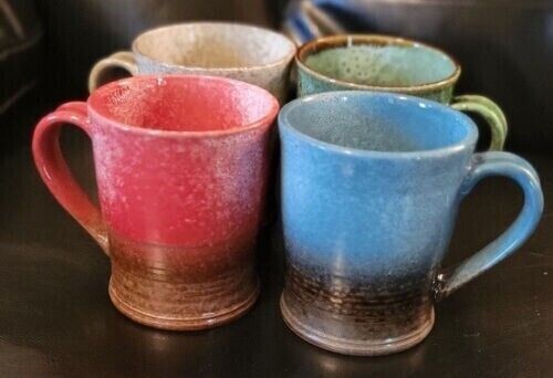 OVER AND BACK SET/4 RUSTIC ASSORTED MUGS, 16OZ. | eBay