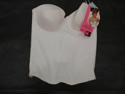918X05 Maidenform 09655 Custom Lift Long Line Strapless 34B White | eBay