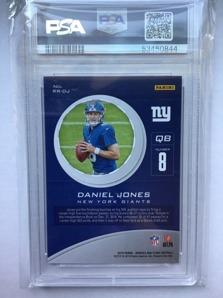 2019 Panini Rookies & Stars - Rookie Rush #RR-DJ Daniel Jones (RC) PSA ...