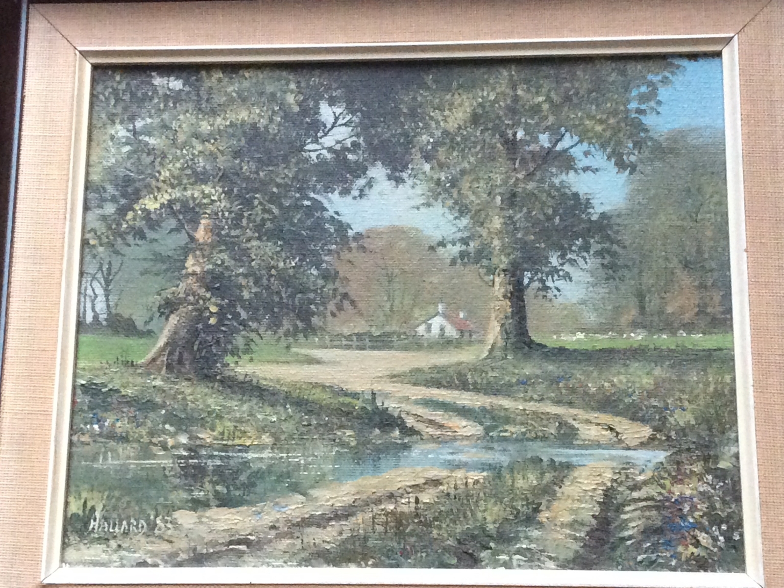 Nigel Hallard FRSA SWAc Oil painting. 1983 Mounted framed Signed Front ...