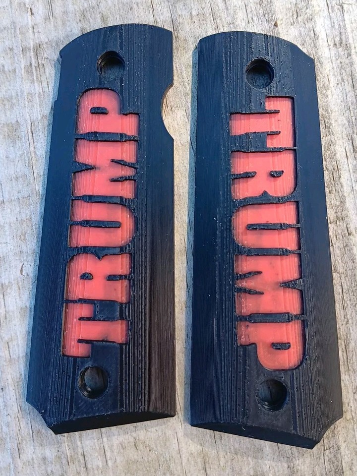Full Size Colt 1911 3D Trump MAGA Grips Kimber Rock Island | eBay