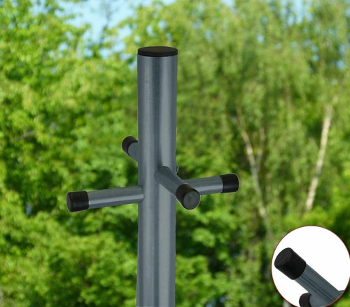 2.4m Quality Washing Line Pole & Socket Clothes Post Dryer Galvanized ...