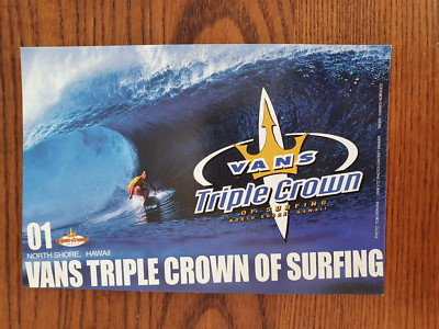 VANS TRIPLE CROWN OF SURFING POSTCARD 2001 | eBay Australia