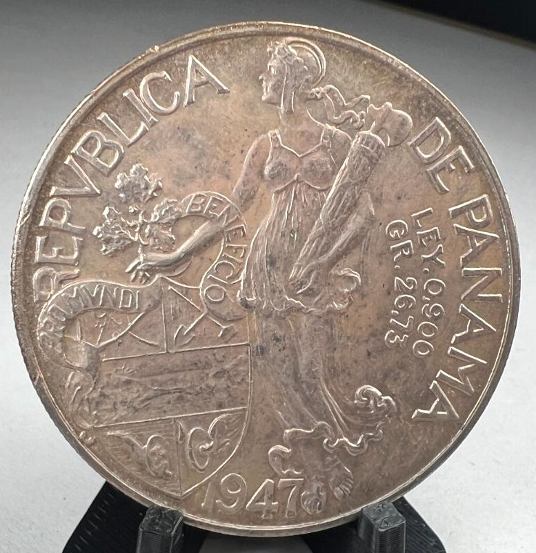1947 Panama 1 One Balboa, Silver Dollar, KM# 13 | eBay