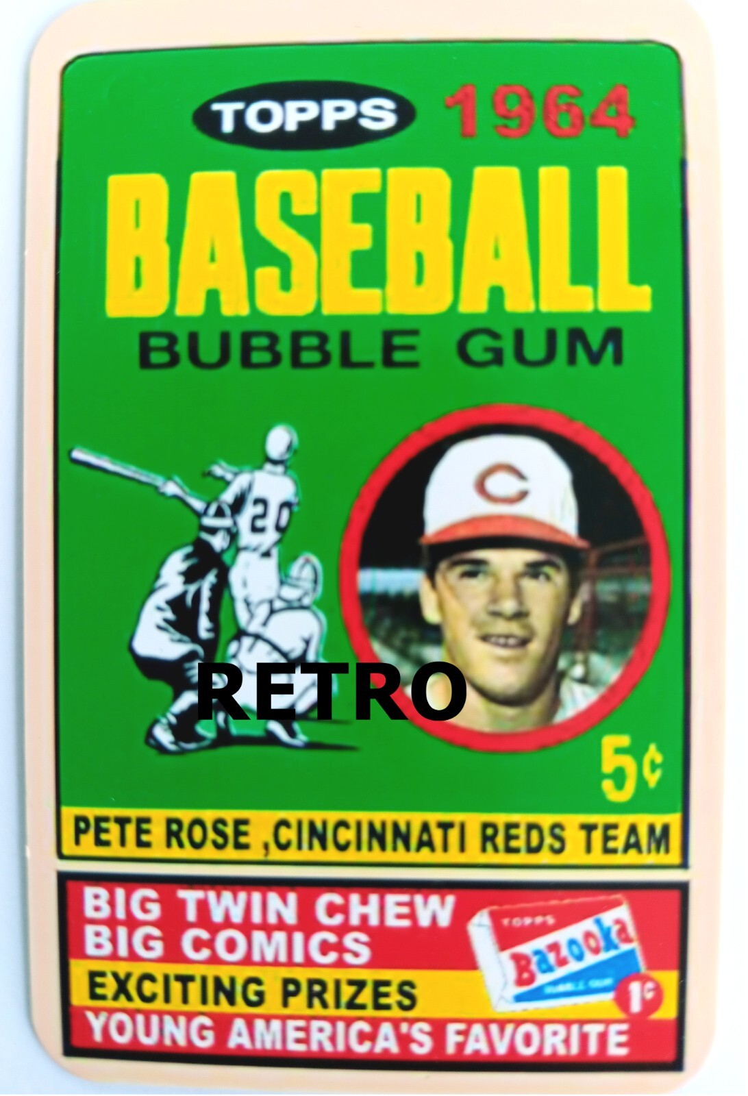 PETE ROSE VINTAGE STYLE ADS 1964 TOPPS WRAPPER ART CARD | eBay