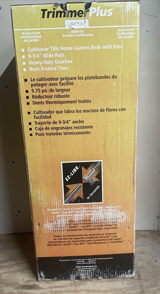 TrimmerPlus GC720 Garden Cultivator Attachment Tiller Fits Gas Trimmers ...
