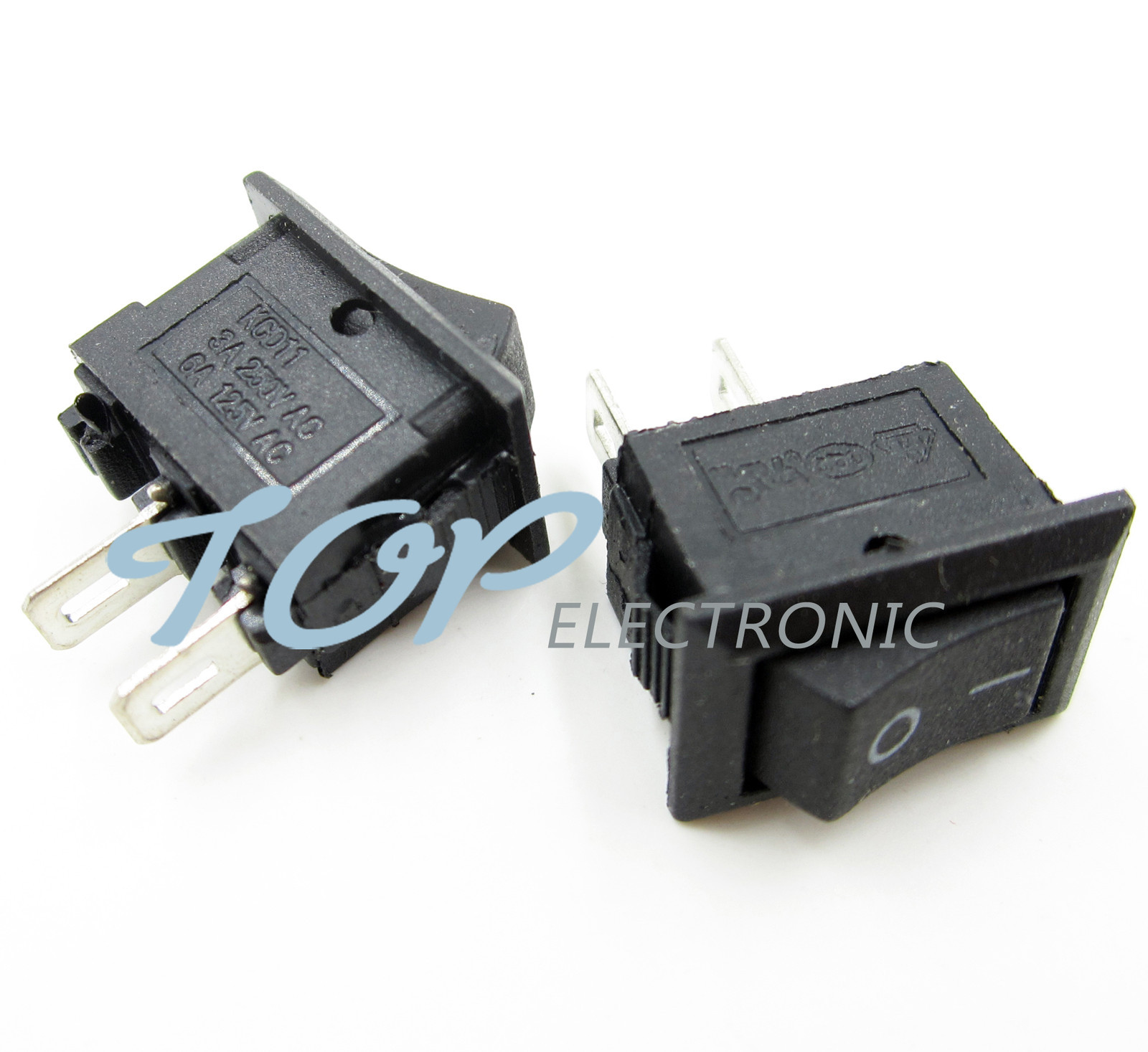 50PCS AC 250V 3A 2 Pin ON/OFF I/O SPST 2-PIN Mini Boat Rocker Switch | eBay