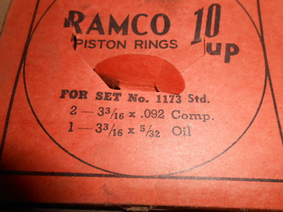 NOS Ramco 10 Up Piston Rings STD 1173 | eBay