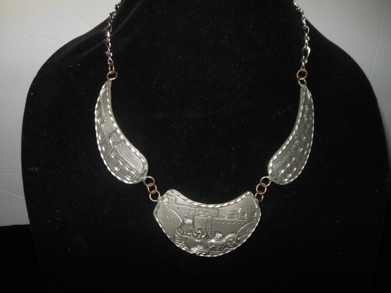 Vintage Large Hopi Story Telling Overlay Pueblo Bib N… - Gem