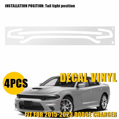 4X White Blackout Tail Light Vinyl Tint Film Overlay For 2015-2023 ...