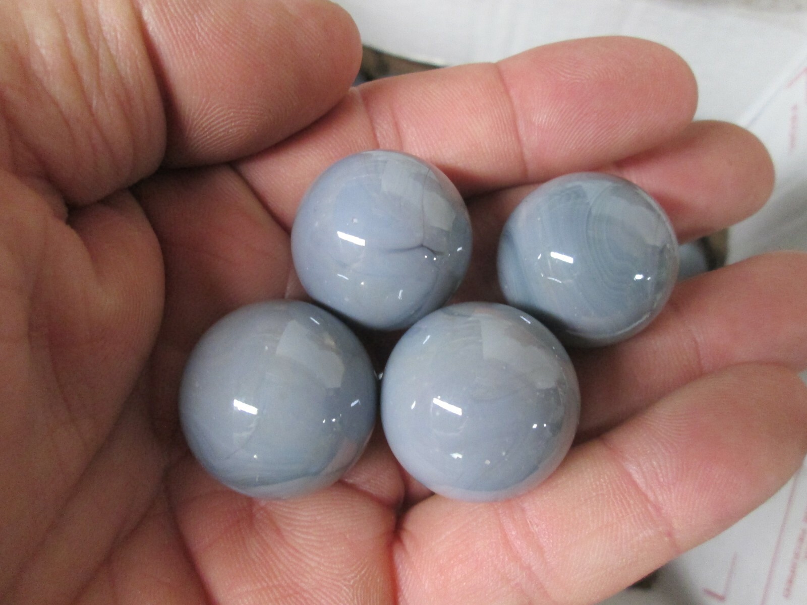 MARBLES 2 LBS 9/16 INCH OPAL GRAY SOLID COLOR MEGA MARBLES | eBay