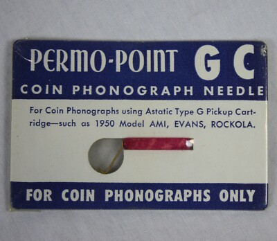 Vtg Permo Point GC Needle Jukebox Coin Phonograph AMI Evans Rockola ...