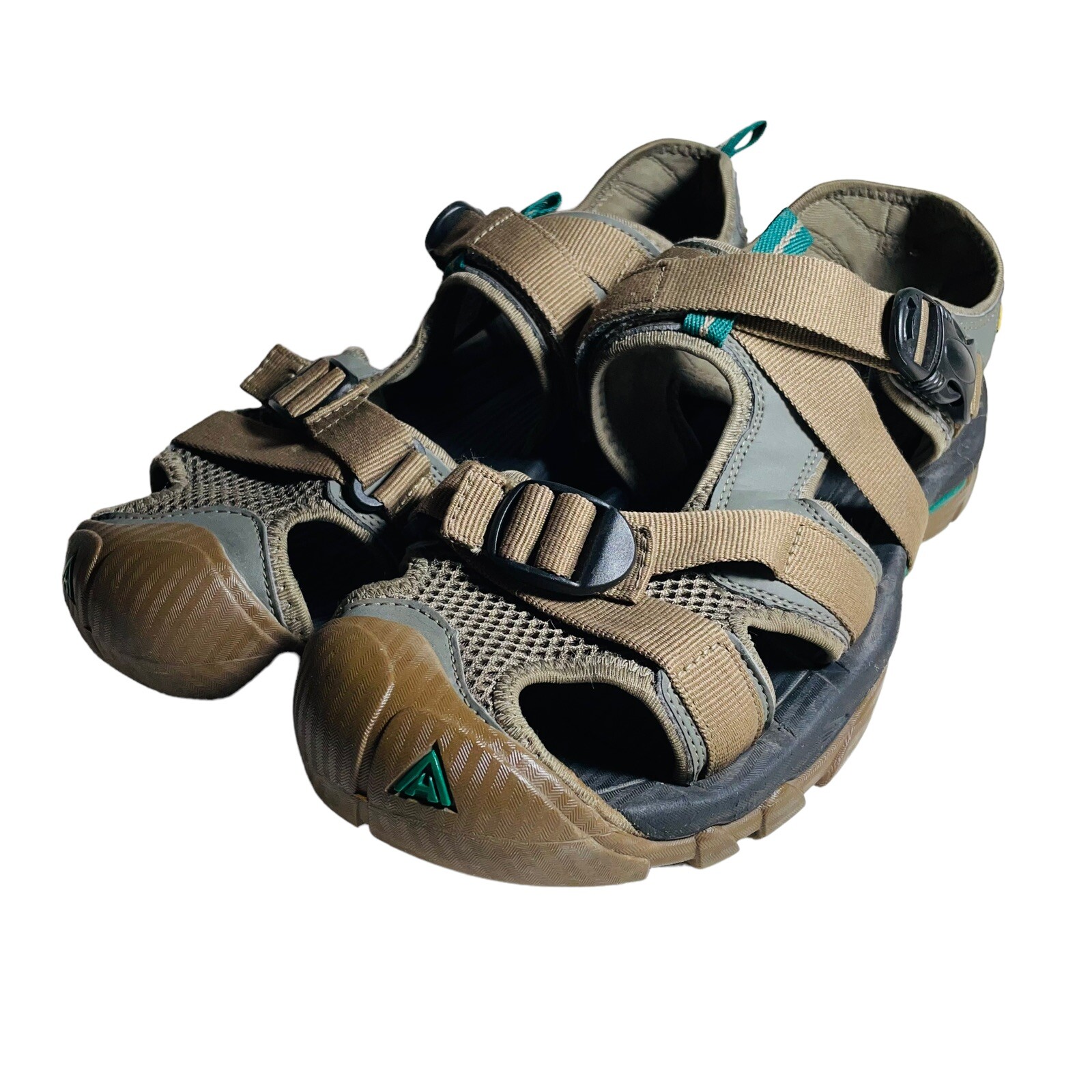 Humtto Men's Sandals Size 10.5 Taupe Green Hiking Trail Water Shoes ...