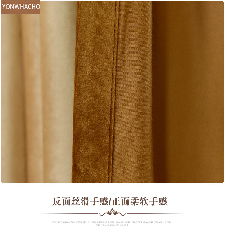 European high-end court velvet gold cloth blackout curtain valance ...