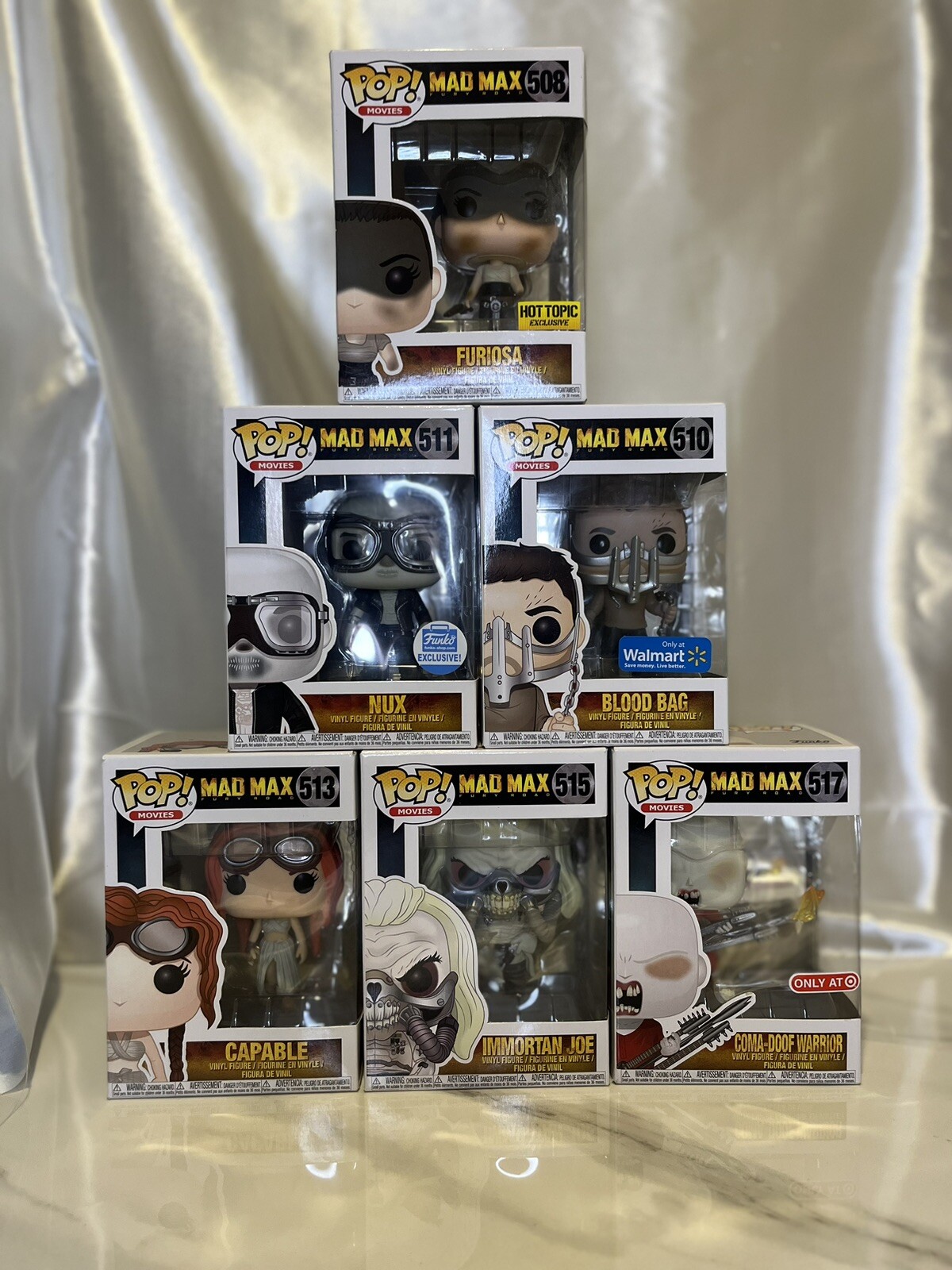 Mad Max Funko Pops Lot Of 6! Furiosa,Blood Bag,Nux,CD Warrior,Joe ...