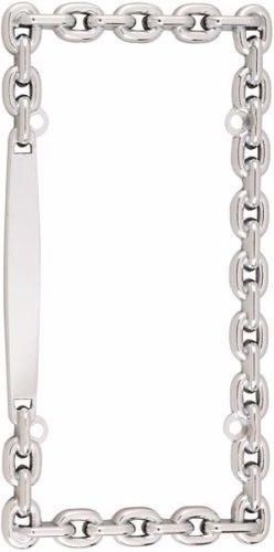 Custom Accessories 92550 Chrome Round Chain Link License Plate Frame ...