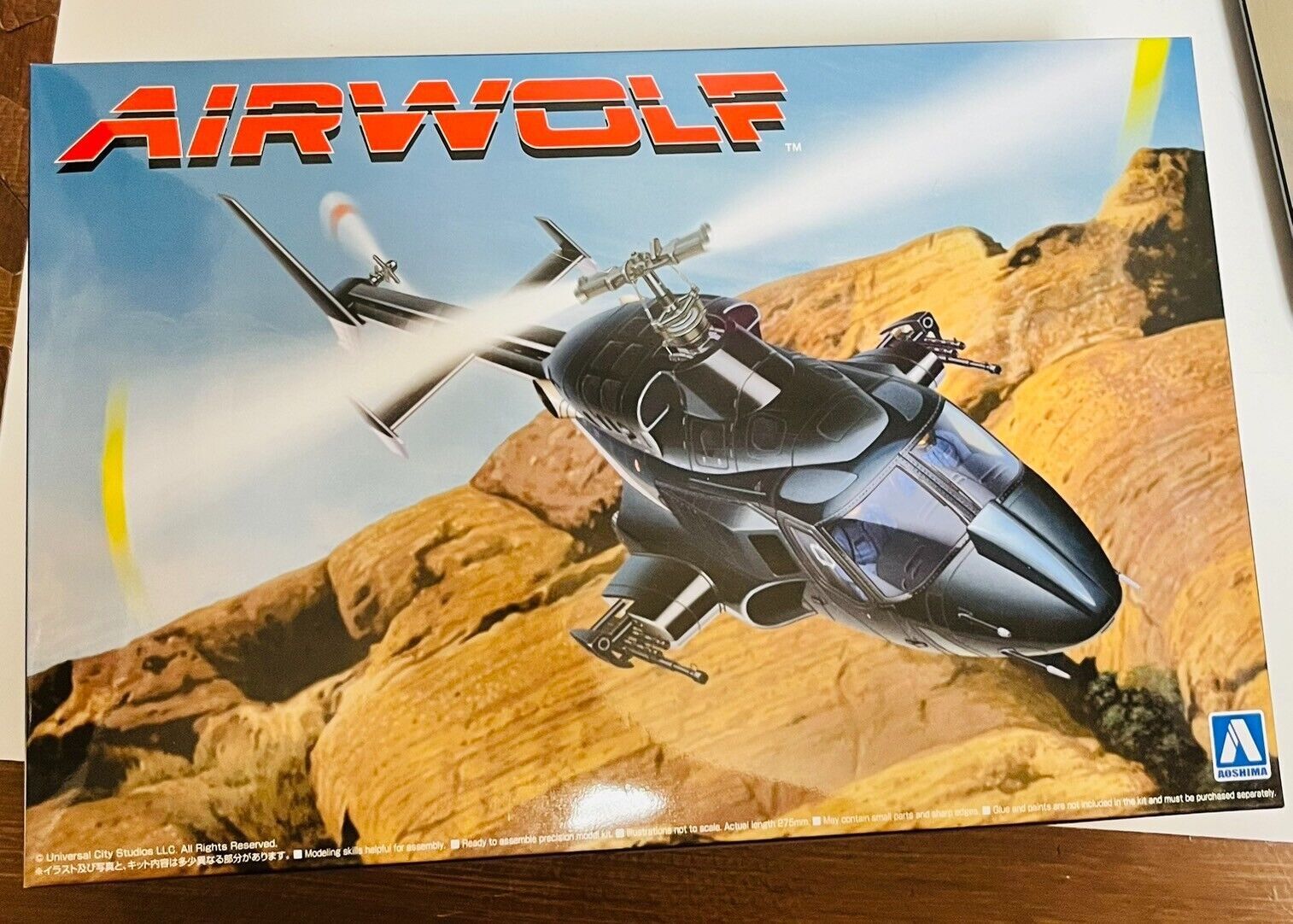 Aoshima No.AW-01 Movie Mecha Series Airwolf with Clear Body 1/48 Model ...