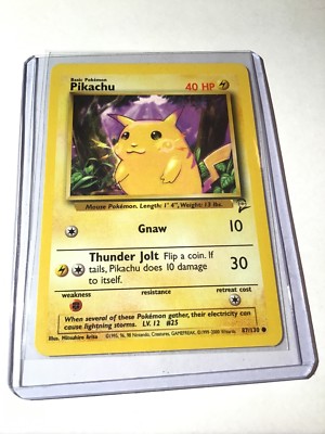 PIKACHU - Base Set 2 - 87/130 - Common - Pokemon Card - Unlimited ...