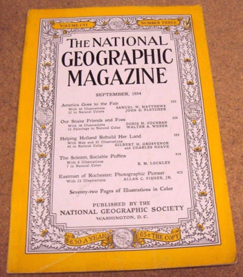 National Geographic September 1954 America Fair Holland Rebuild Eastman ...