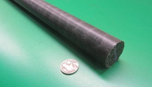 Nylon 66 Nylatron Round Rod, Black 1 1/4" Dia- 1.25" x 48" Length, 2 ...