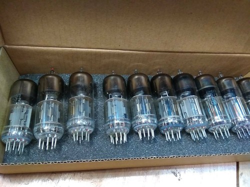 2 pcs.6N6P / ECC99 / E182CC / 6N30P , GOLD GRID! NOS Double Triode Tube ...