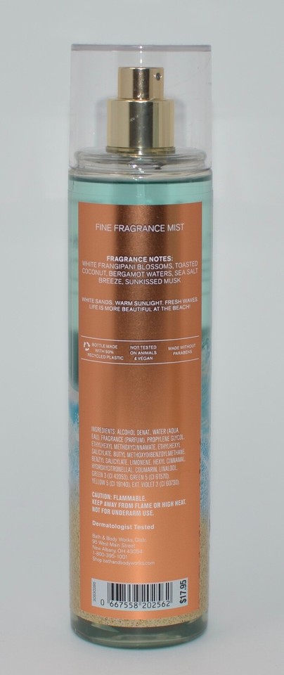 2 NEW BATH & BODY WORKS AT THE BEACH FINE FRAGRANCE MIST BODY SPRAY 8 ...