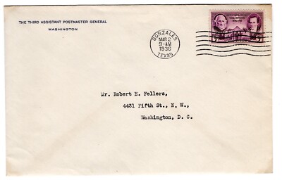 #776 Texas Centennial 1936 FDC - 3rd Assistant Postmaster General w ...