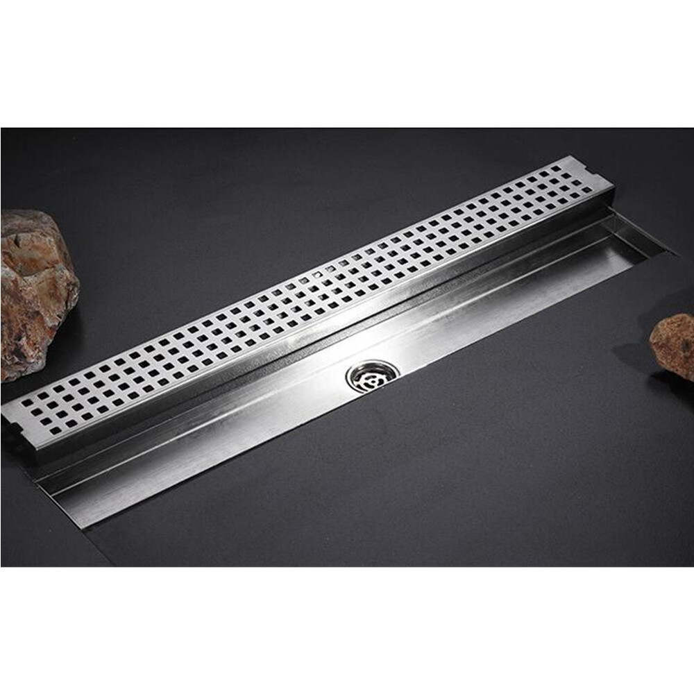 60cm Wet Room Linear Shower Floor Drain Stainless Steel Channel Gully ...