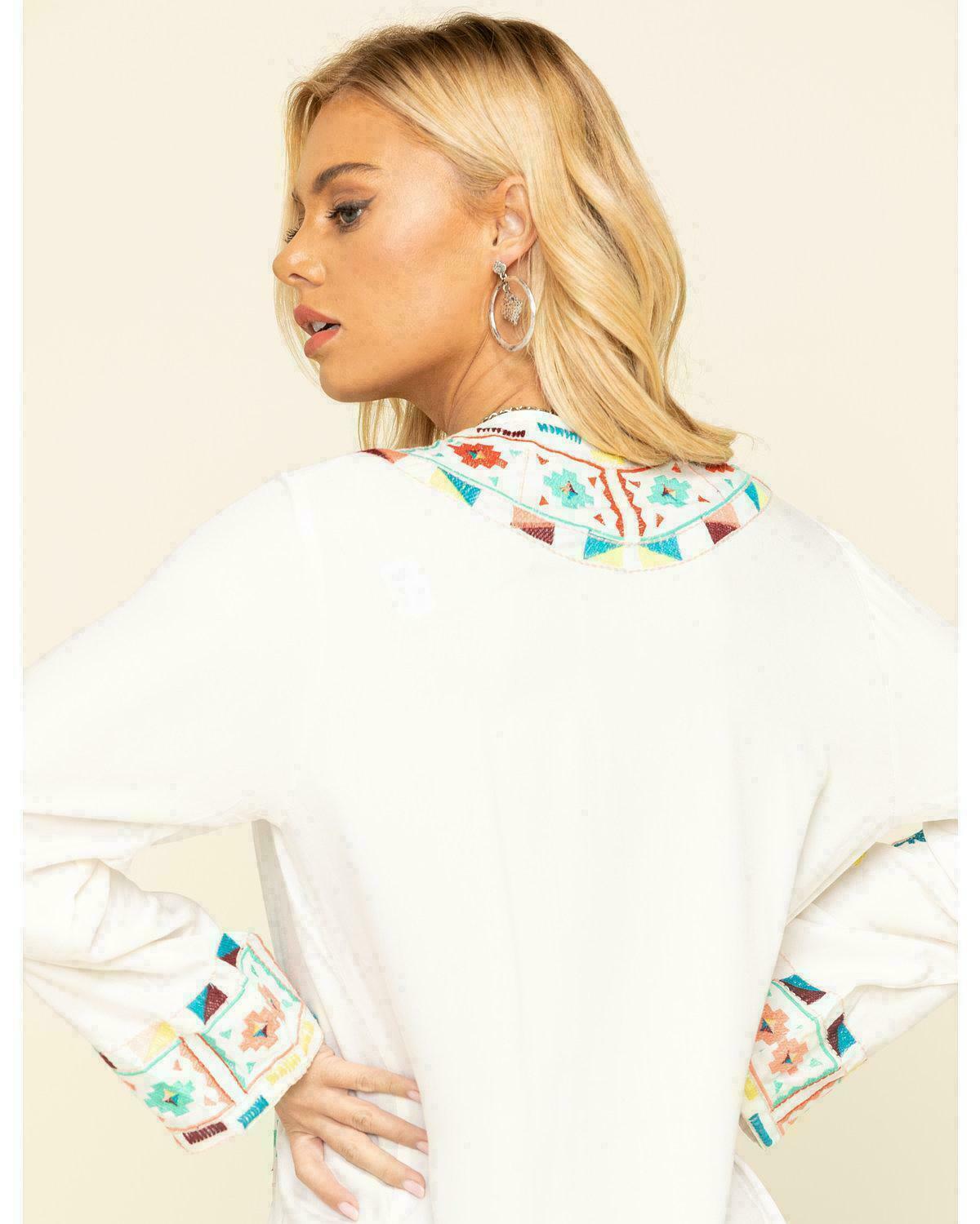 WRANGLER Retro XXXL Embroidered Western Long Duster Jacket Cardigan Top ...