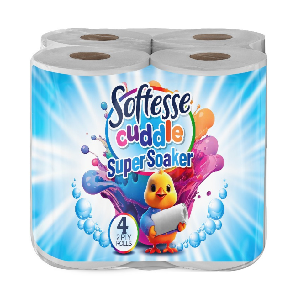 24 Kitchen Rolls 2-Ply 1,200 Sheets | Softesse Cuddle Super Soaker Bulk ...